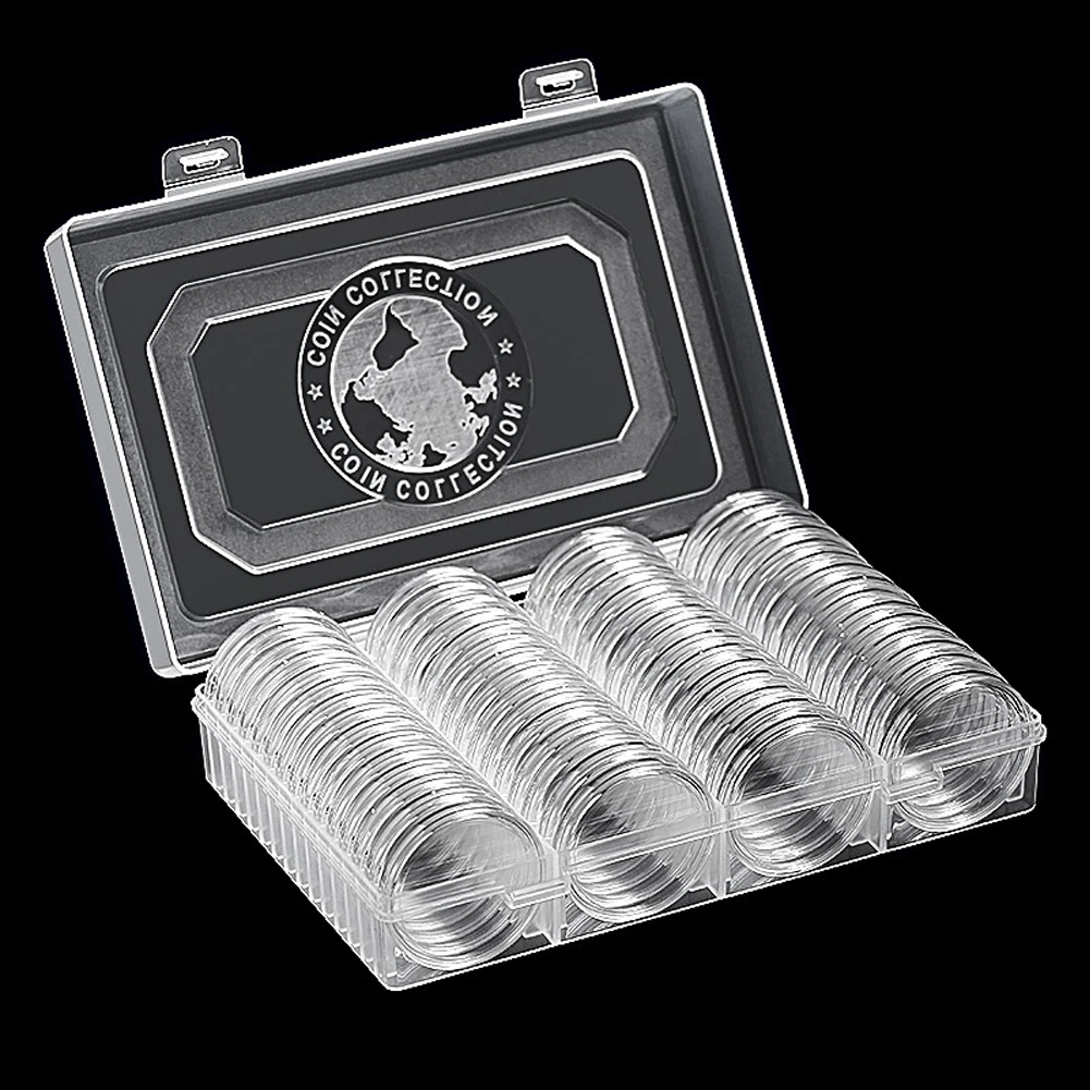 60Pcs-Clear-Coin-Capsule-Holder-Case-41mm-Transparent-Collectable-Coin ...