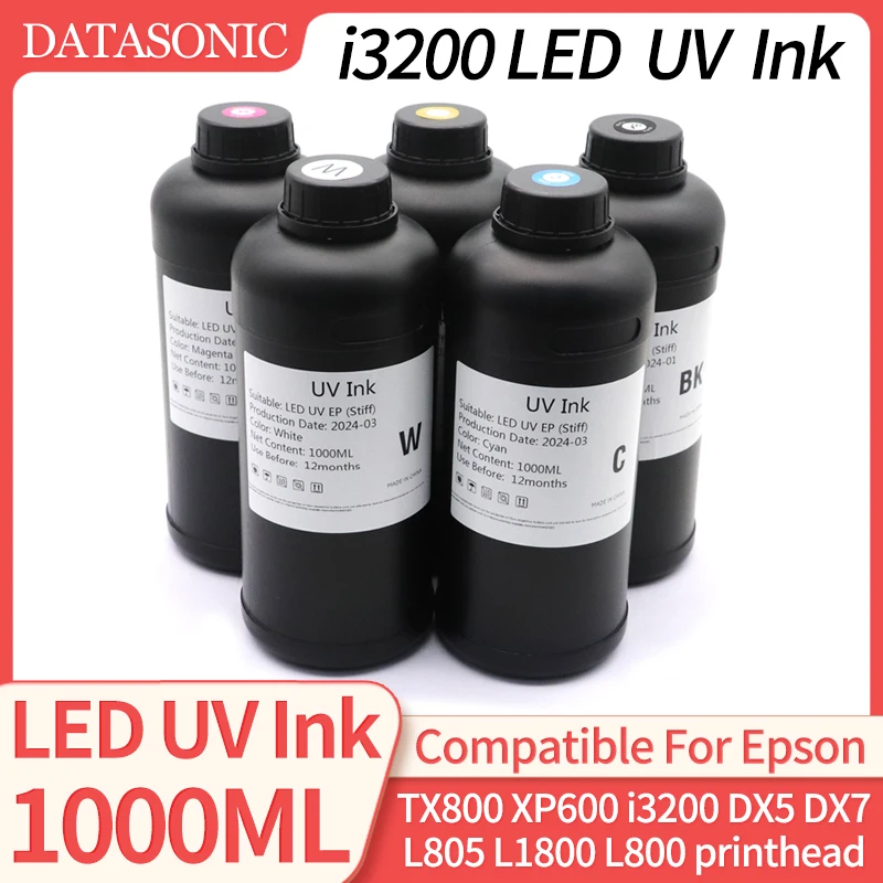 1000ML-i3200-LED-UV-Ink-i1600-TX800-XP600-L800-L1800-L805-DX5-DX7 ...