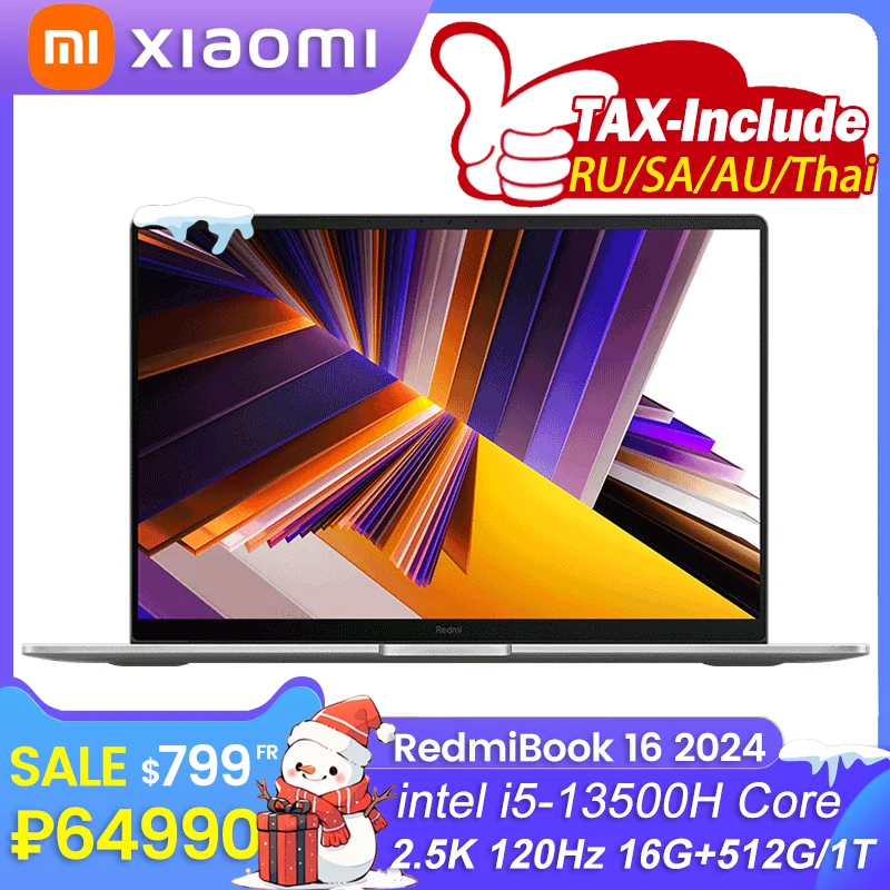 Xiaomi-redmibook laptop de 16 polegadas, intel i5-13500h, 16 go ram ...
