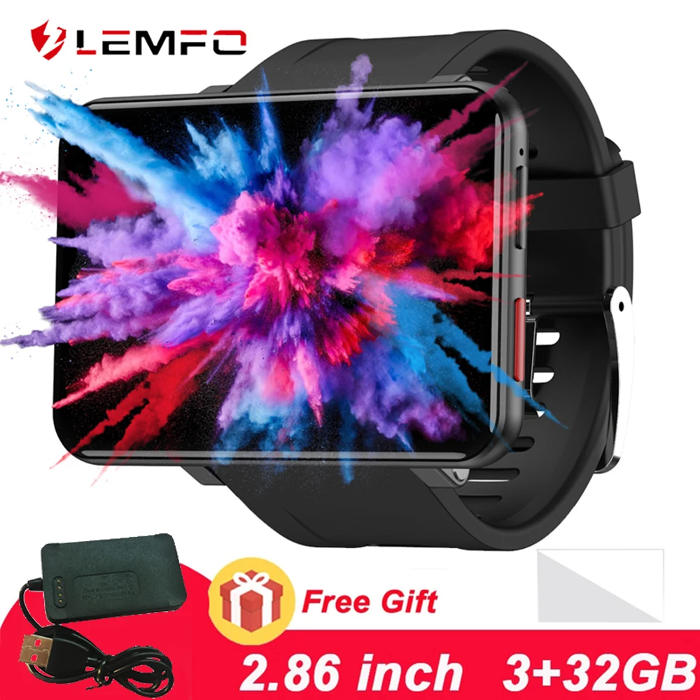 Lemfo Lemt 4g Smart Watch Phone Android 7.1 3gb 32gb 5mp Camera 2.86 ...