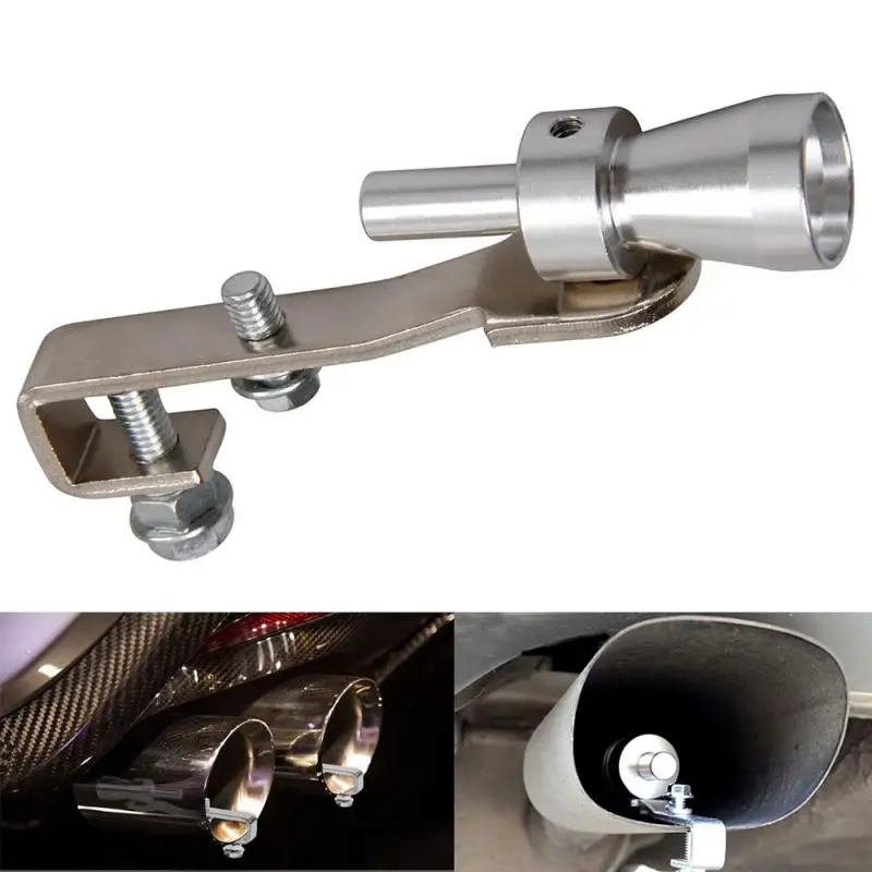 Universal Silver 18mm S Turbo Sound Whistle Muffler Exhaust Pipe Blow ...