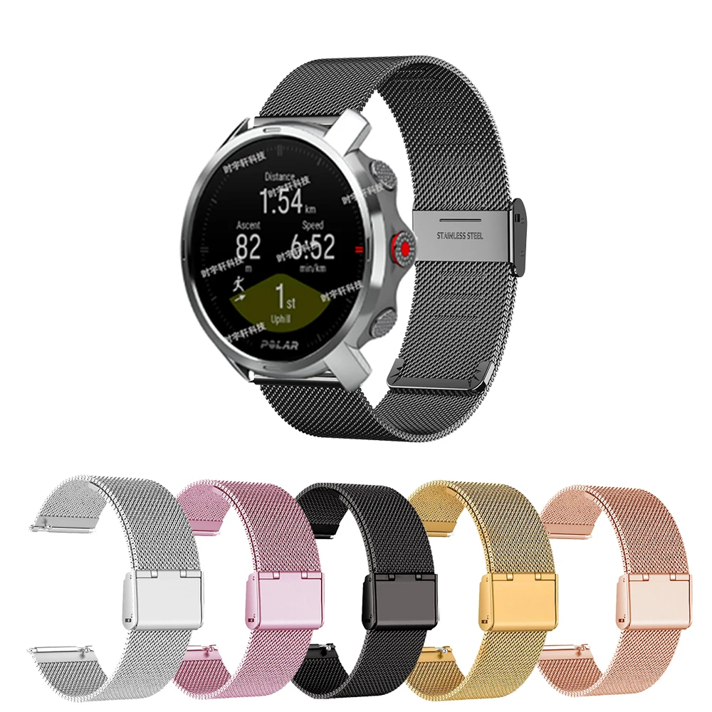 20mm 22mm Metal Strap For Polar Unite/Ignite/Ignite 2/Grit X/Vantage M ...