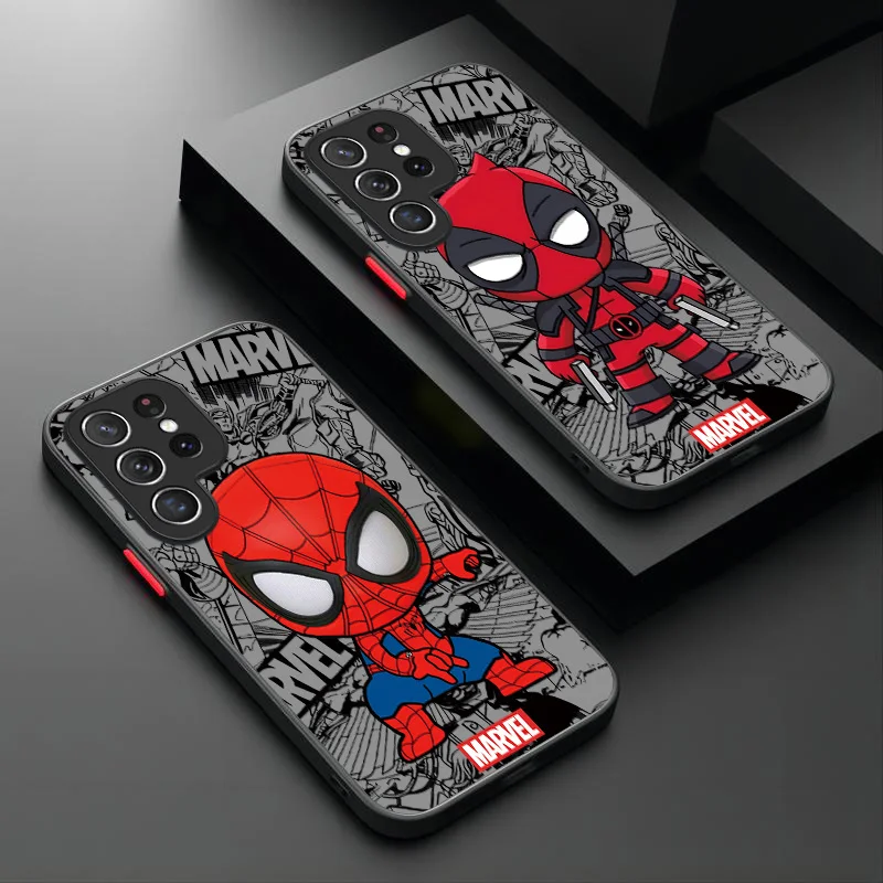 Funda-mate-de-Marvel-Spider-Man-Deadpool-para-Samsung-Galaxy-S24-S23 ...