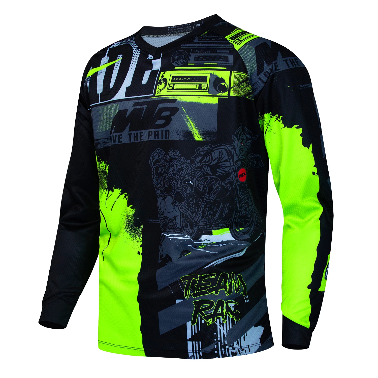 RAC-TEAM-Downhill-Jersey-Mountain-Bike-T-Shirt-Bicycle-Motorcycle ...