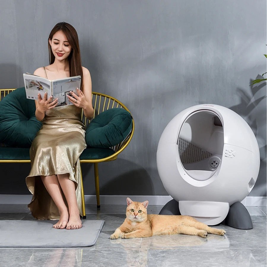 Smart Cat Litter Box Automatic Anti Splash Closed Self Cleaning ...
