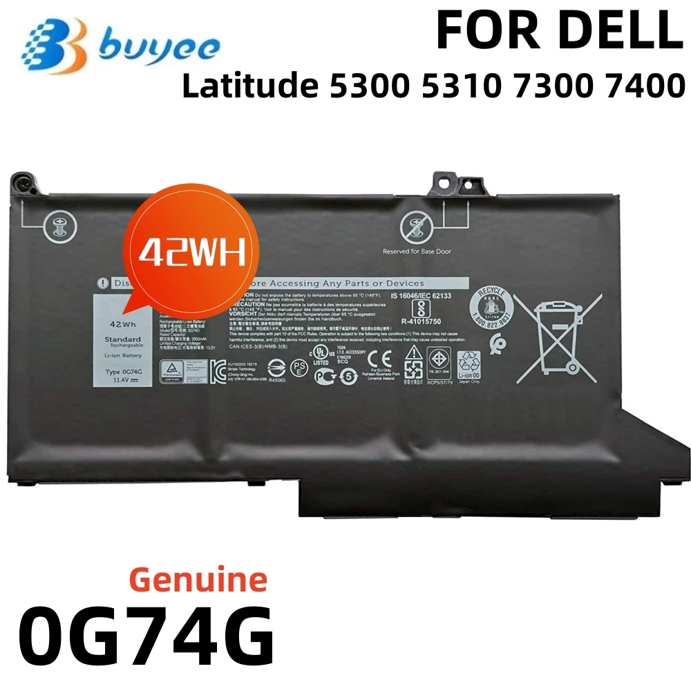 NEW-0G74G-Laptop-Battery-Compatible-with-Dell-Latitude-5300-5310-7300 ...