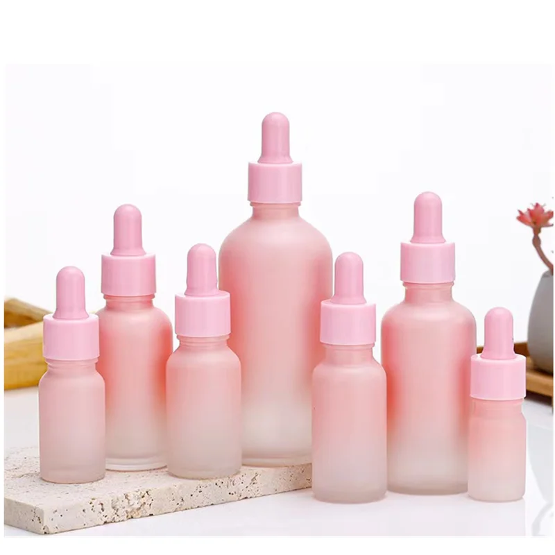 Wholesale 5ml 100ml Oil Bottle Emulsion Spray Gradient Pink Fine