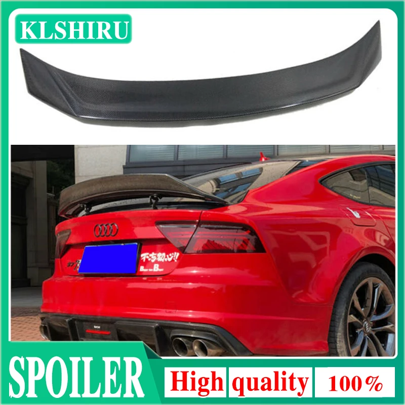 R style High quality real carbon fiber material spoiler For Audi A7 S7 ...