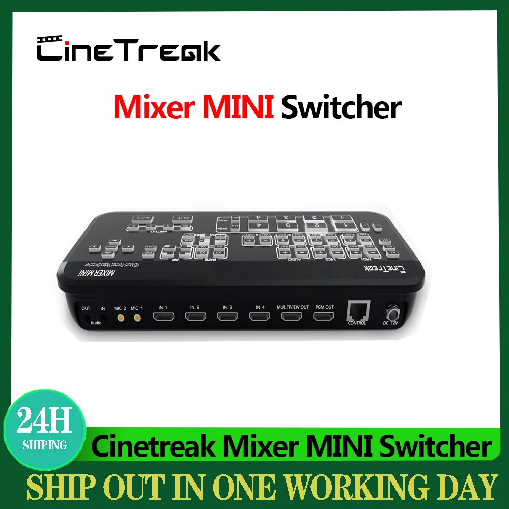 Cinetreak mixer mini fhd multi formato vídeo mixer switcher 4 ch hdmi ...