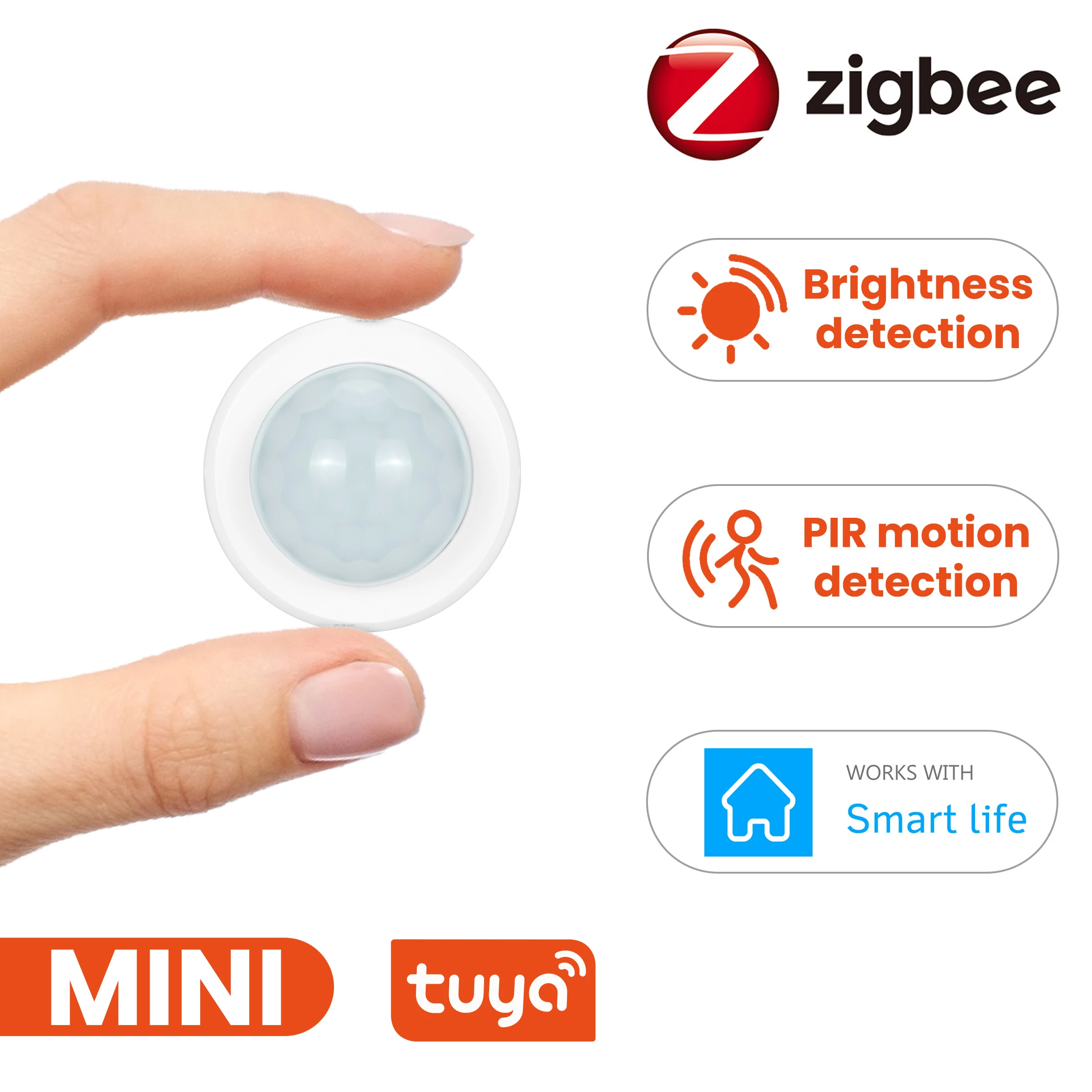 Tuya Zigbee 3.0 Detector do corpo humano, Mini Movimento PIR ...