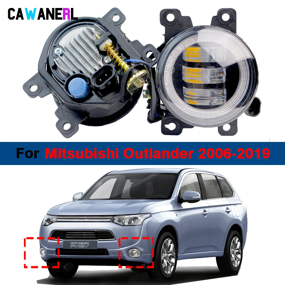 2-X-30W-H11-Angel-Eye-LED-Fog-Light-Assembly-For-Mitsubishi-Outlander ...