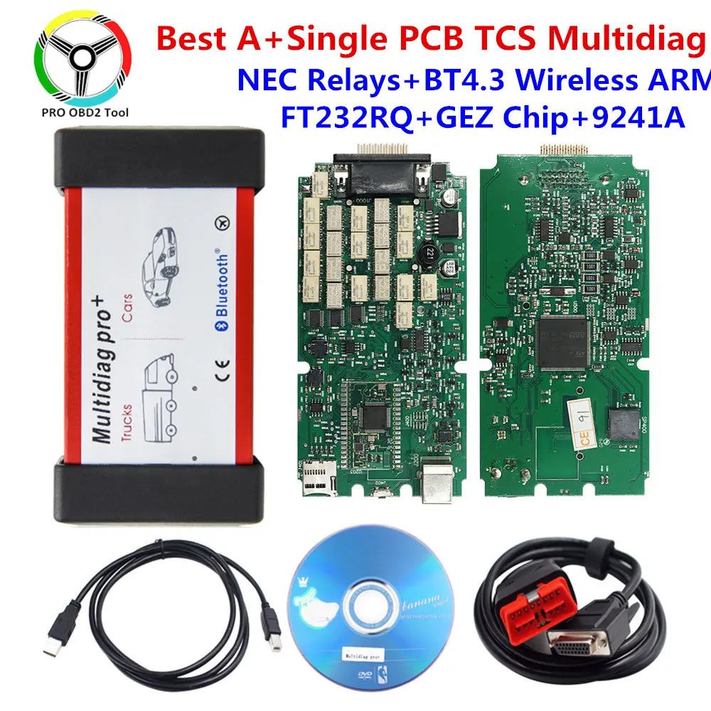 A-Single-PCB-TCS-Multidiag-PRO-BT-4-3-FW-3201-NEC-Relay-9241A-Chip ...