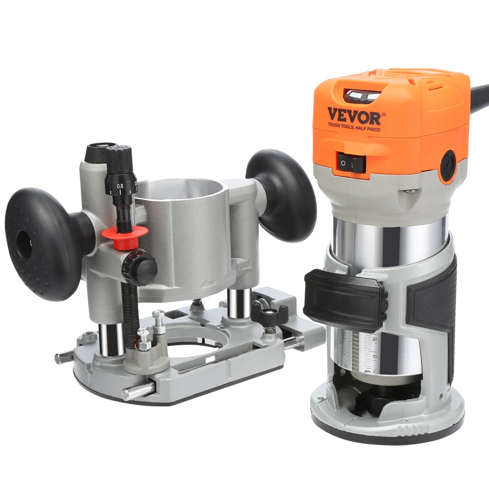 VEVOR-Wood-Router-1-25HP-800W-Compact-Wood-Trimmer-Combo-Tool-30000RPM ...
