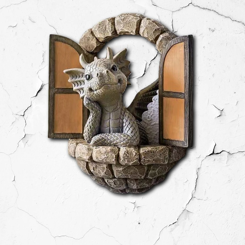 Dragon-Statue-Window-Decor-Resin-Dinosaur-Dragon-Sculptures-Figurines ...