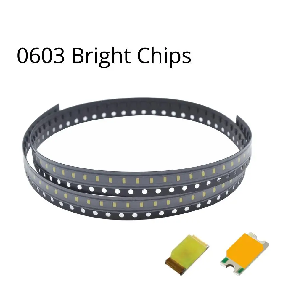 1000pcs 0603 SMD SMT LED Chip Assorted Kit 20mA Blue Red White Green ...