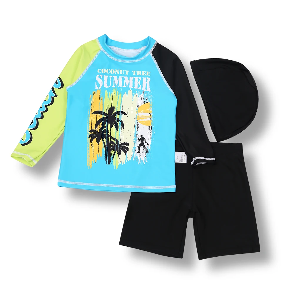 3Pcs-Boys-Girls-Swimsuit-Set-Quick-Drying-Swimming-Suits-Long-Sleeve ...
