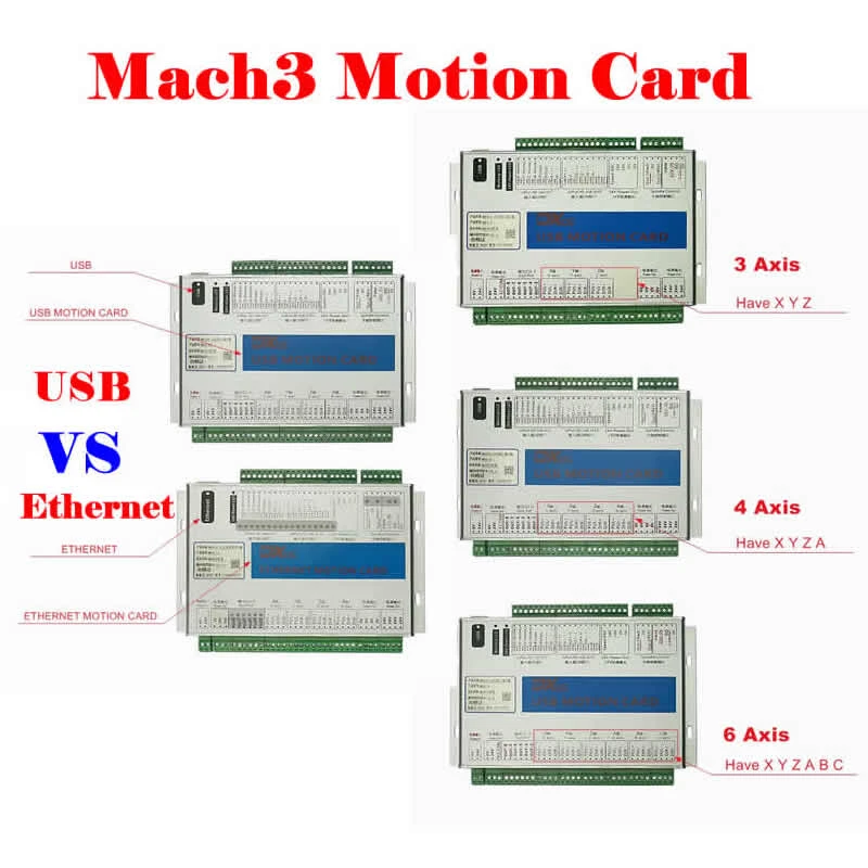 Cnc Breakout Board Mach3 Motion Controller Card Usb Ethernet 3/4/6 Axis ...