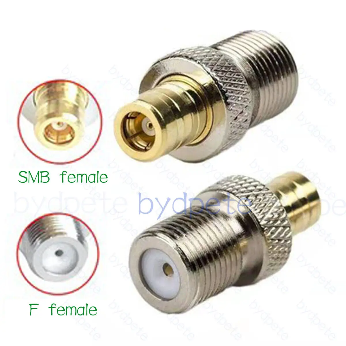 SMB Female to F Female Connector Adapter Plug Jack Coax Coaxial Koaxial ...