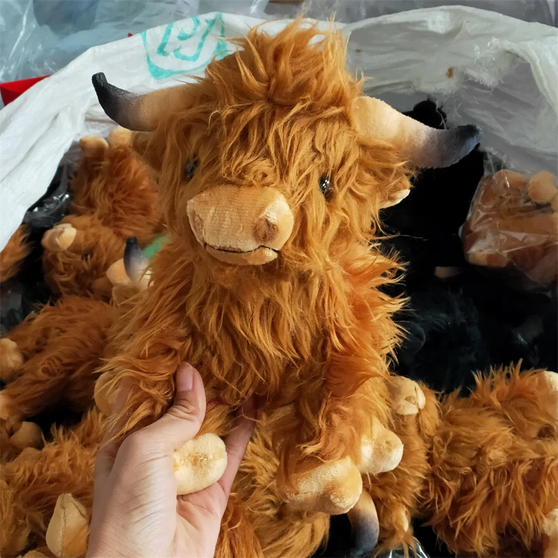 New-Simulation-Highland-Cow-Plush-Toys-Cartoon-Soft-Stuffed-Animal ...