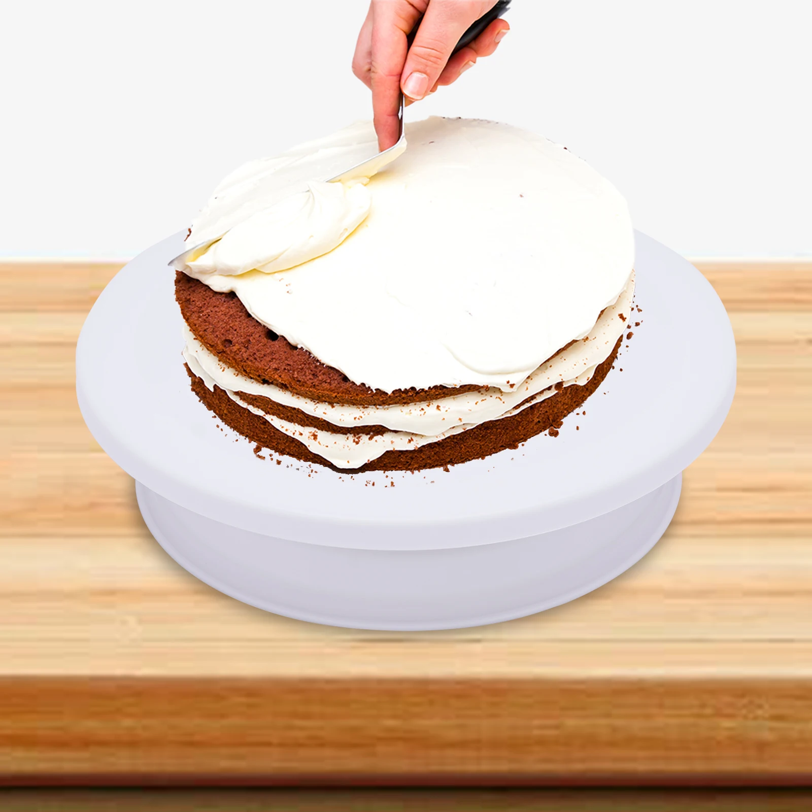 Rotating-Cake-Turntable-Turns-Smoothly-Revolving-Cake-Stand-Display ...