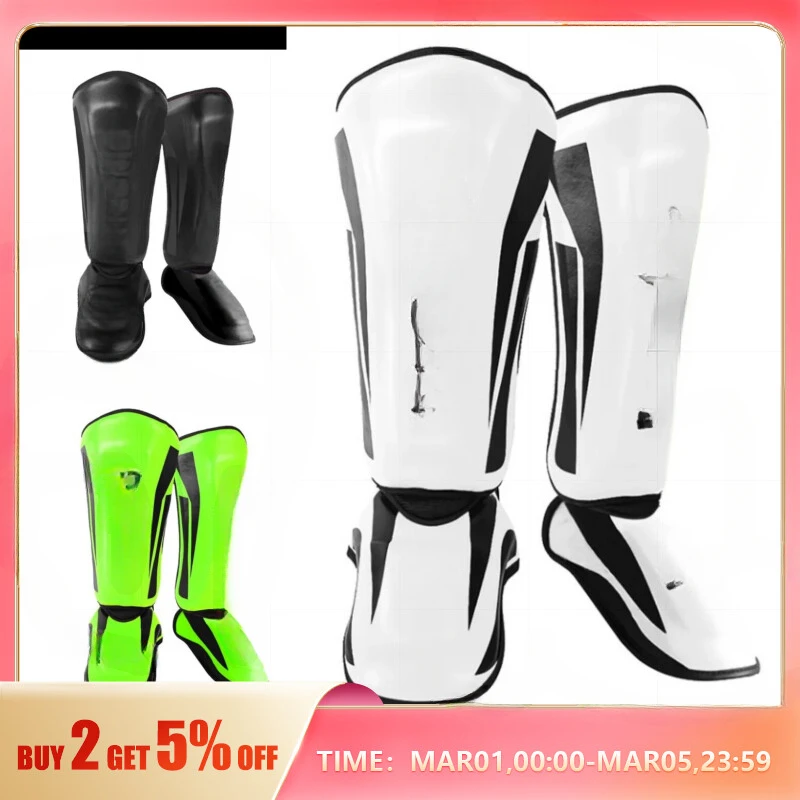 Thicker-Boxing-Shin-Guards-PU-Leather-Protect-Leggings-Equipment ...