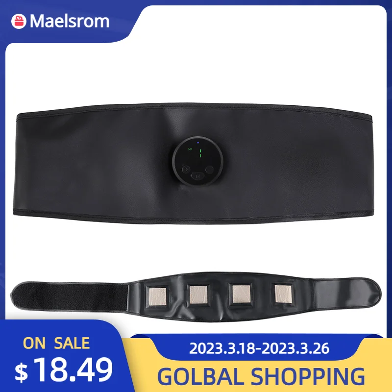 Ems Slimming Belt Electric Abdominal Waist Band Smart Abdomen Muscle ...
