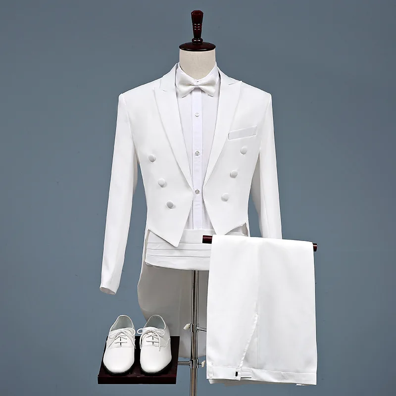 2023 New Casual Fashion Men's Tuxedo Slim Suit Suit Stage Performance ...