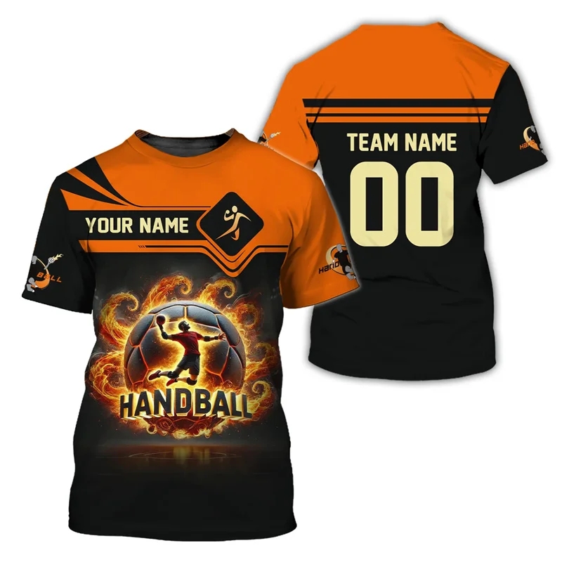 Custom Name Number Handball T-shirt Men Personalized T Shirts Sports ...
