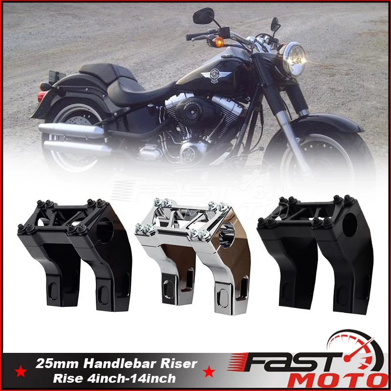Motorcycle-Riser-Handlebar-Clamp-Adapter-1-Handle-Bar-for-Harley-FLFB ...