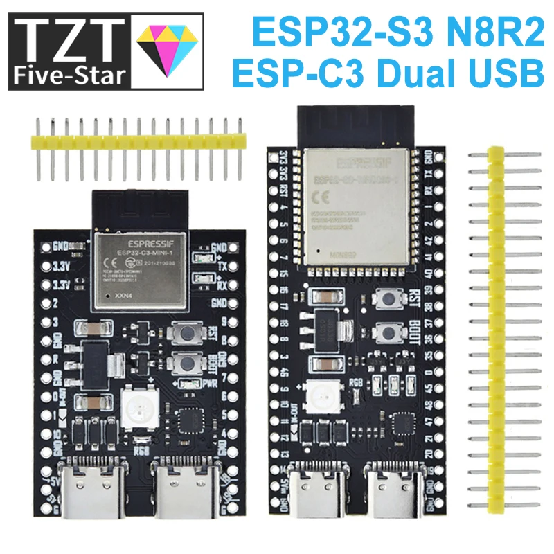 Esp32 Esp32 S3 Esp32 C3 Dual Type C Development Board Esp32 C3 Devkitm 0144