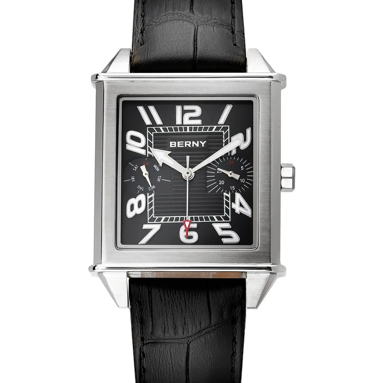 BERNY-Men-s-Quartz-Watches-Tank-Watch-Business-Male-Clock-Rectangle-Day ...