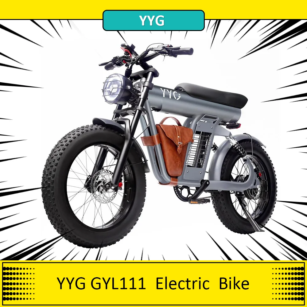 YYG GYL111 Electric Bike 1200W Motor 48V 20Ah Battery 65km Range 20*4.0 ...