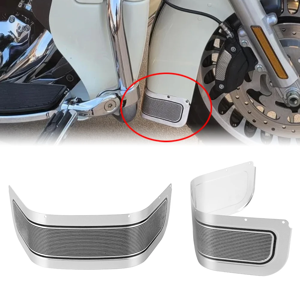 Motorcycle-Front-Fender-Trim-Skirt-Protector-Cover-Aluminum-For-Harley ...