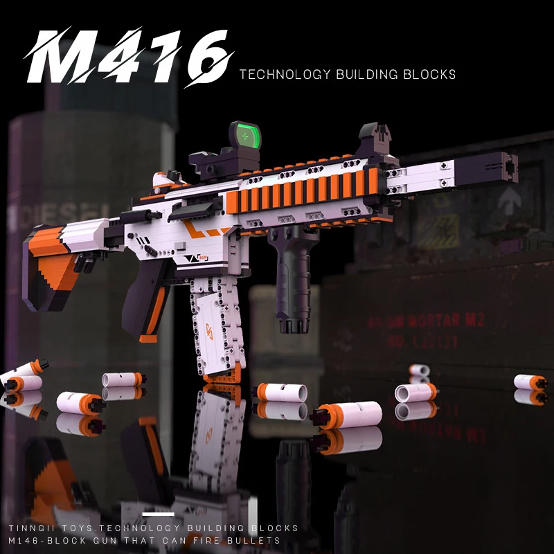 1380pcs-Military-m416-Rifle-Assembled-Building-Block-Model-Army-Weapons ...