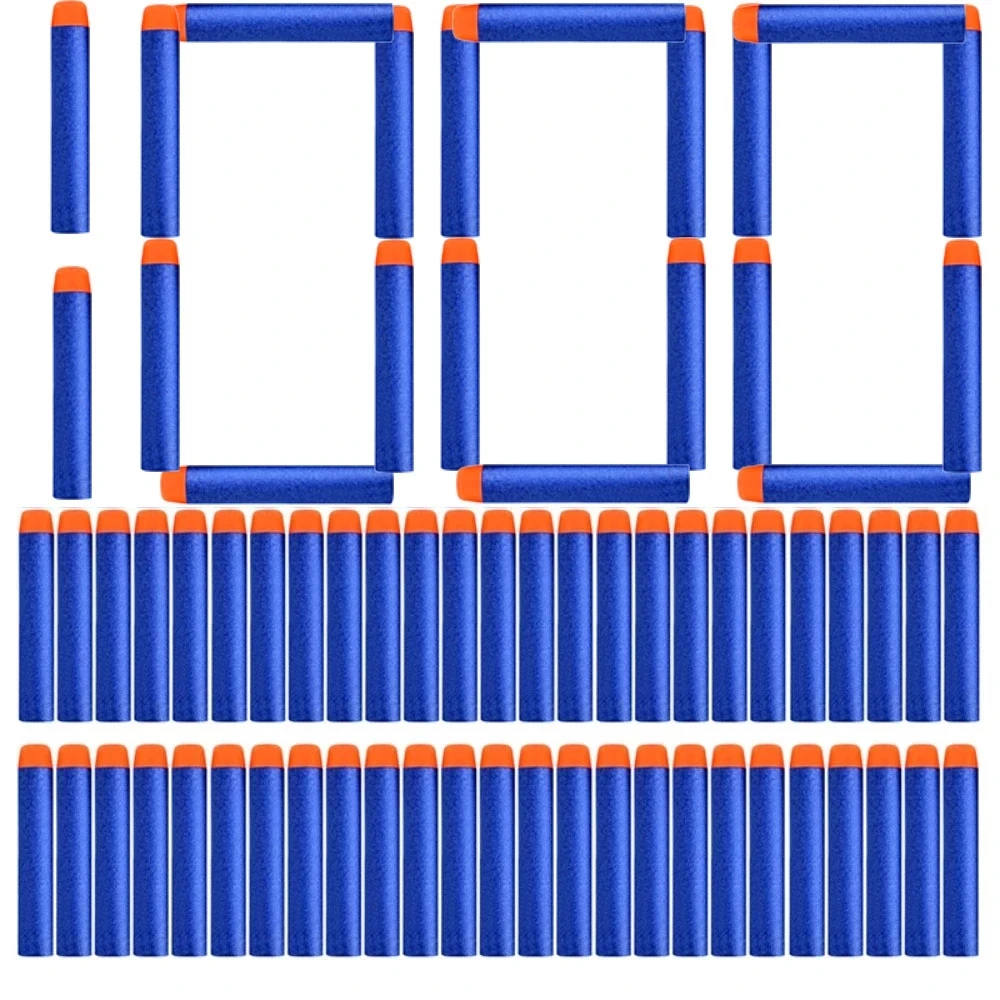TISNERF-1000-50pcs-Blue-Solid-Round-Head-Bullets-7-2cm-for-Nerf-Series ...