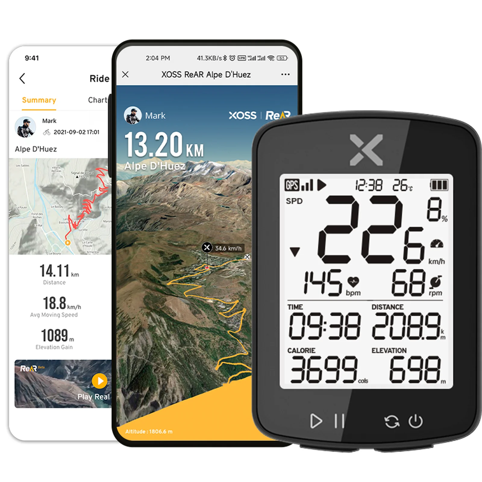 XOSS-G2-Plus-Bike-Computer-ANT-Cadence-Speed-Wireless-GPS-Cycling ...