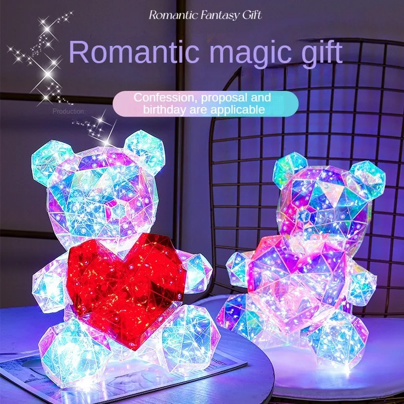 Led-Light-Up-Teddy-Bear-Romantic-Surprise-Bear-Lamp-Colorful-Red-Heart ...