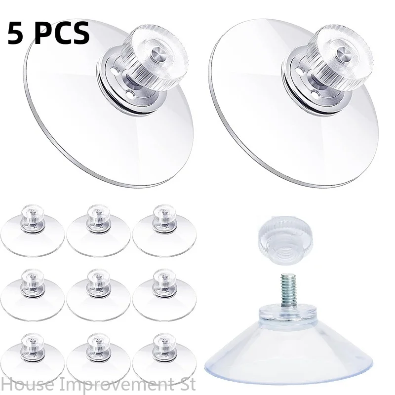 5PCS-Plastic-Sucker-Pad-Holder-25-32-41-53-mm-with-Screw-Clear-PVC ...