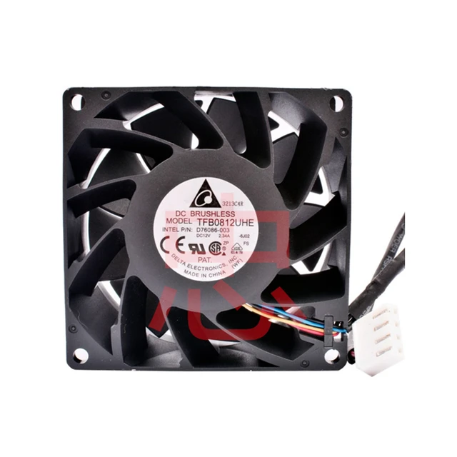 Original TFB0812UHE 8038 8cm 12V 2.34A 4-wire PWM temperature control server ultra-violent high ...