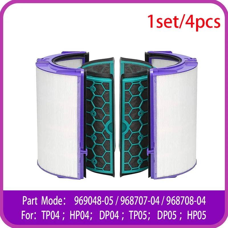 360-Combi-Glass-HEPA-Filter-Activated-Carbon-Filter-For-Dyson-TP04-HP04 ...