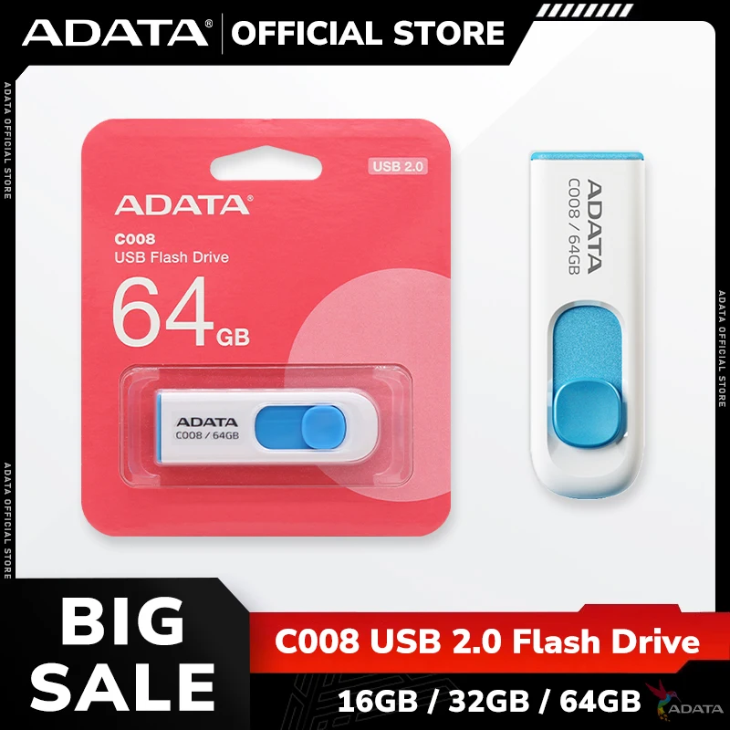 ADATA-C008-USB-2-0-unidad-Flash-16GB-32GB-64GB-Pen-Drive-memoria-de ...