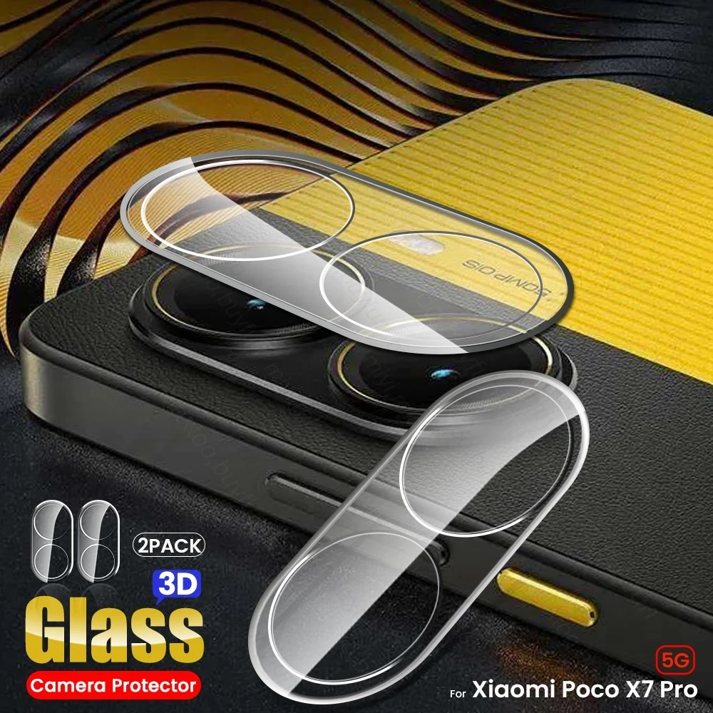 2Pcs HD 9H Tempered Glass Camera Protector For Poco X7 Pro Anti-Scratch ...
