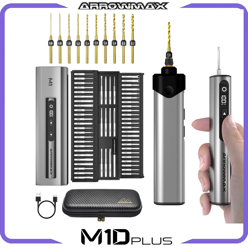 ARROWMAX Mini Electric Screwdriver Drill Set with Drill Bits 5 Torque ...