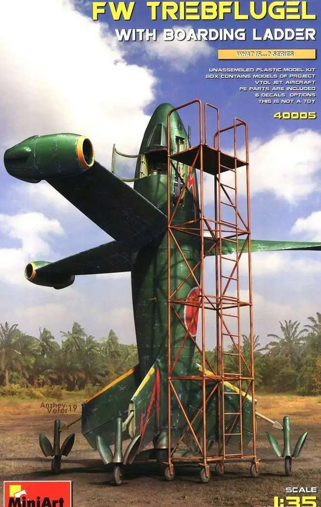 Focke-Wulf-Triebflugel-con-Kit-de-modelo-de-escalera-de-embarque-MINI ...