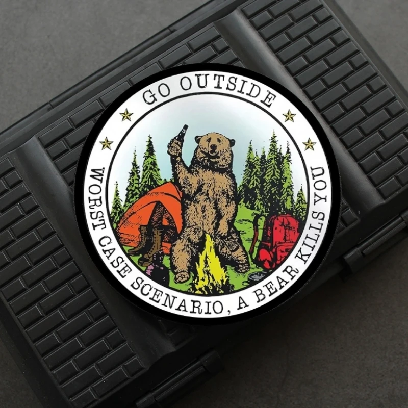 Forest-Camping-Danger-Warning-Morale-Badge-Wild-Bear-Print-Hook-and-Loop-Patches-Tactical ...