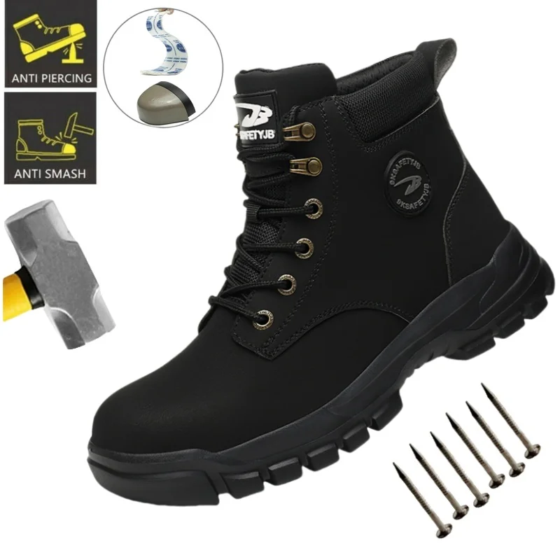Waterproof Safety Shoes Work Shoes Steel Toe Men Puncture-protective ...