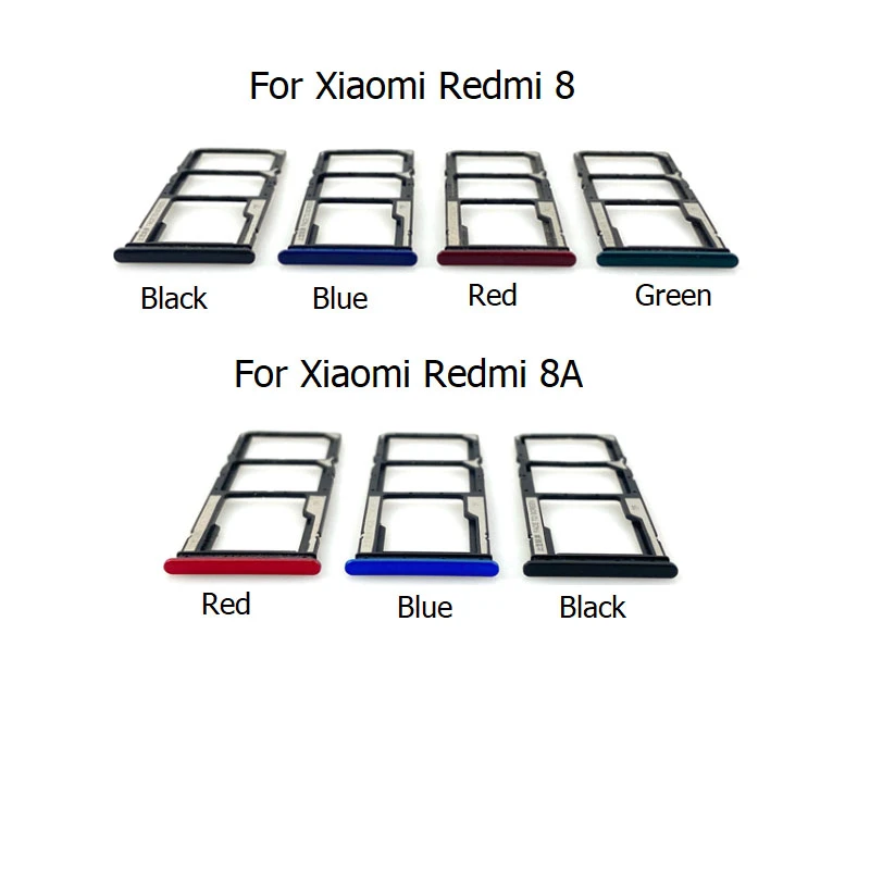 Sim Card Tray Slot Holder Socket Adapter Container For Xiaomi Redmi 8 ...
