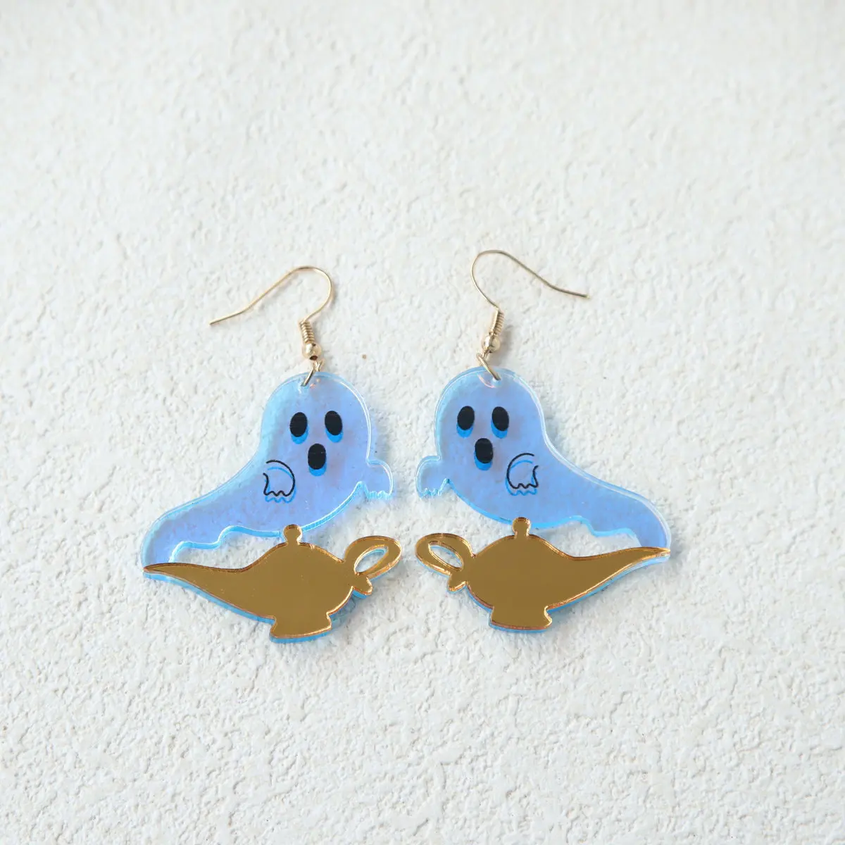 Novelty-Halloween-Acrylic-Earrings-Aladdin-Lamp-Ghost-Cute-Funny-Women ...