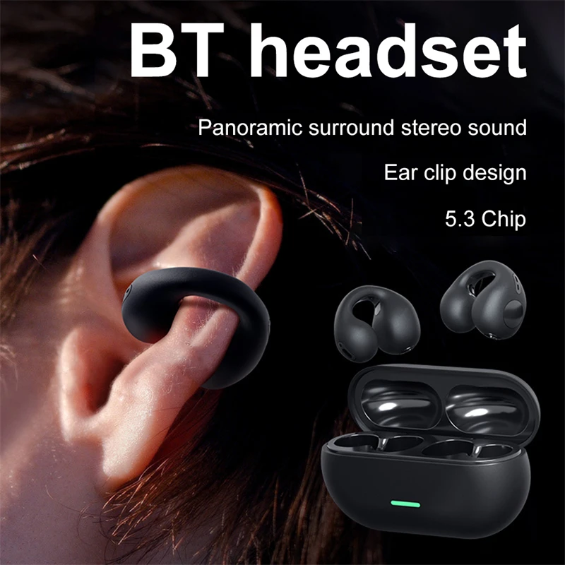 T75 Sport Bone-Conduction Bluetooth 5.3 Earphones HiFi Sound Wireless ...
