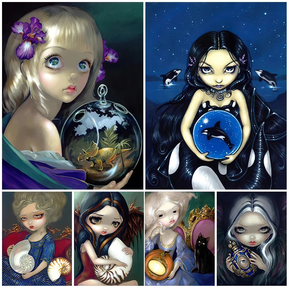 Planetary Witches And Alchemical Angel Wall Art Canvas Painting Home ...